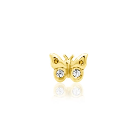 14K Mini Butterfly Threadless End Junipurr | Piercings by Tiffany